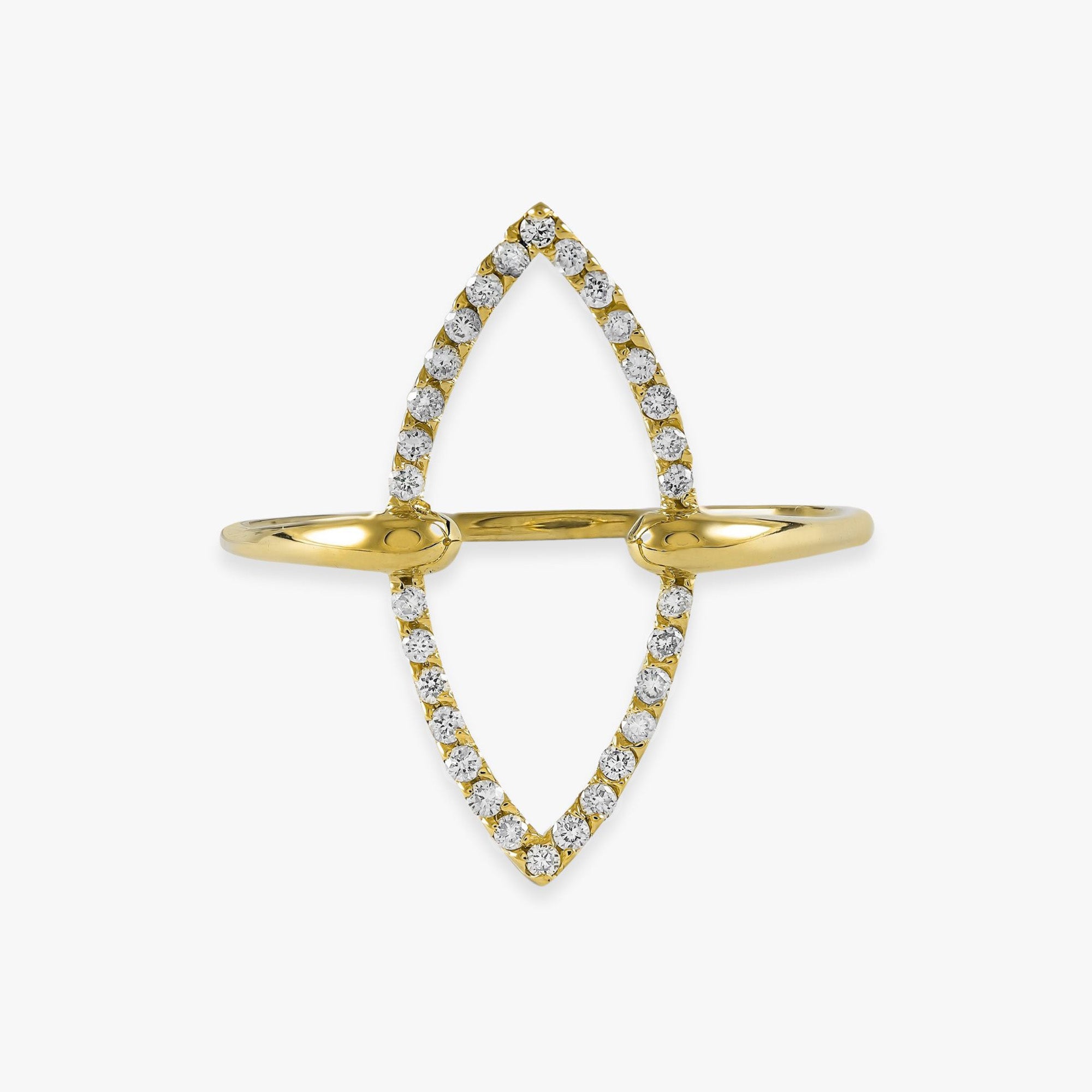 Open Diamond Dimensions Ring in 14K Gold